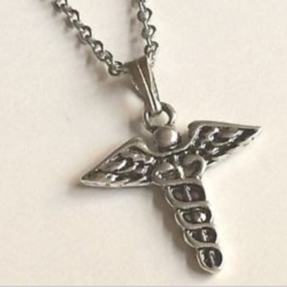 Jewelry | Medical Caduceus Necklace Stainless Steel 2 Chain Nursing ...